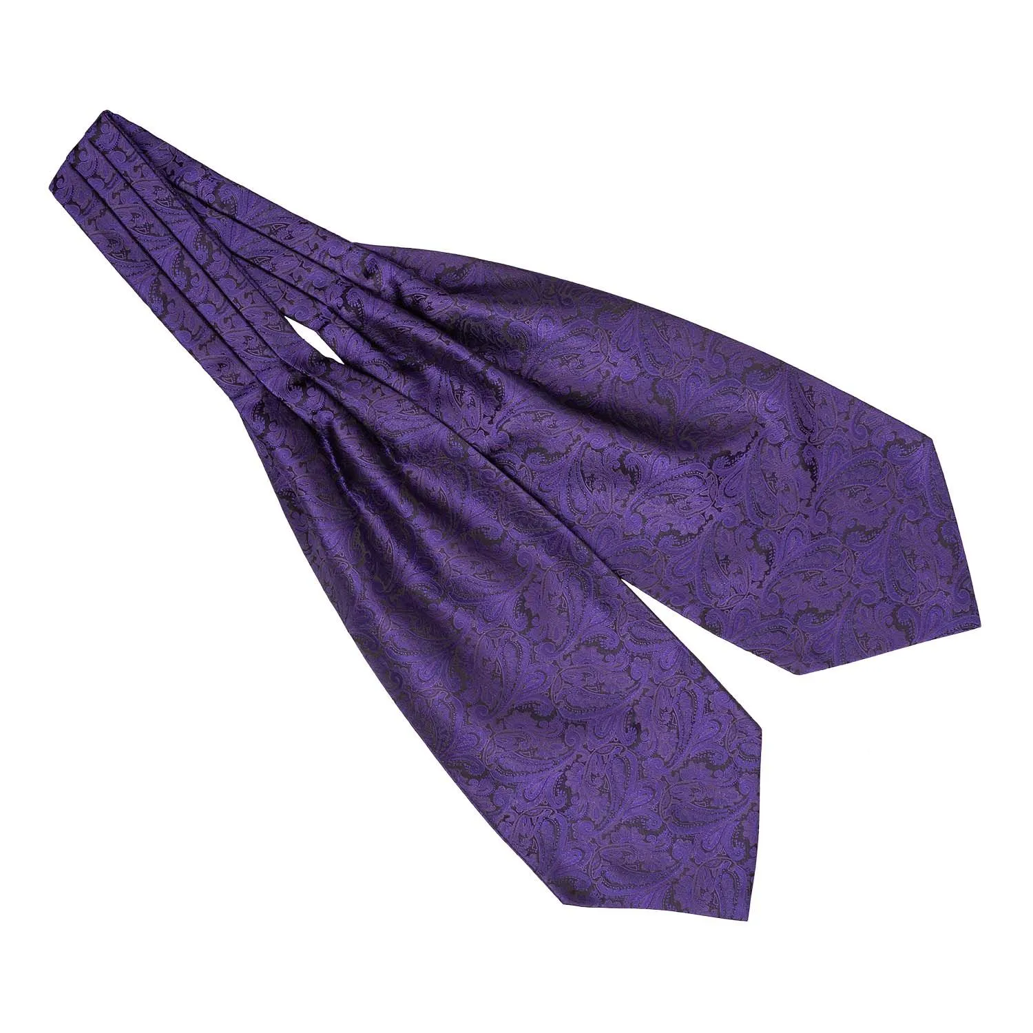 Ascot Tie in Tailored Paisley Purple Cravat - The Tie Hub