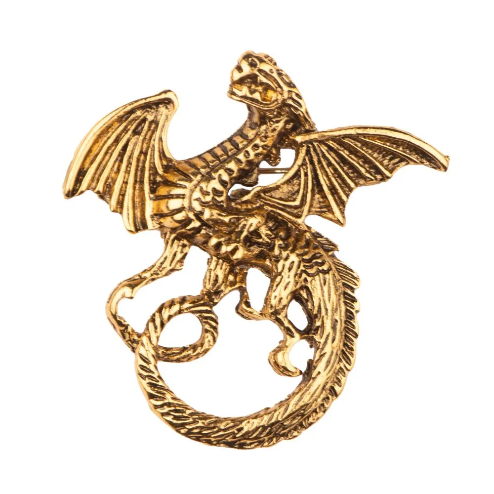 Golden Guardian Dragon Lapel Pin for men - The Tie Hub
